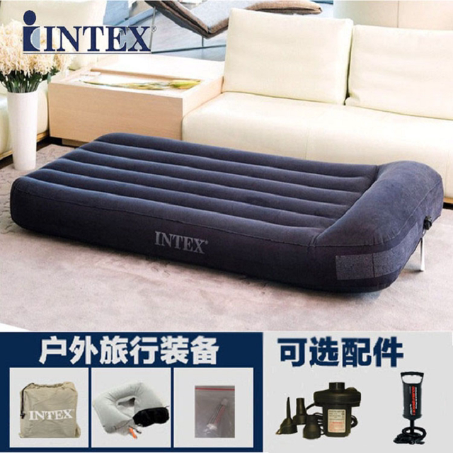 Intex Inflatable Bed Home Air Mattress Single Tent Camping Inflatable ...