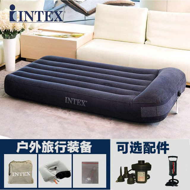 INTEX inflatable bed home air mattress single tent camping air bed ...