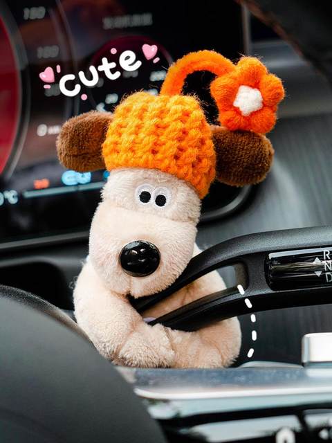 Pilot Dog Car Gear Shift Decoration Doll Car Steering Wheel Wiper ...