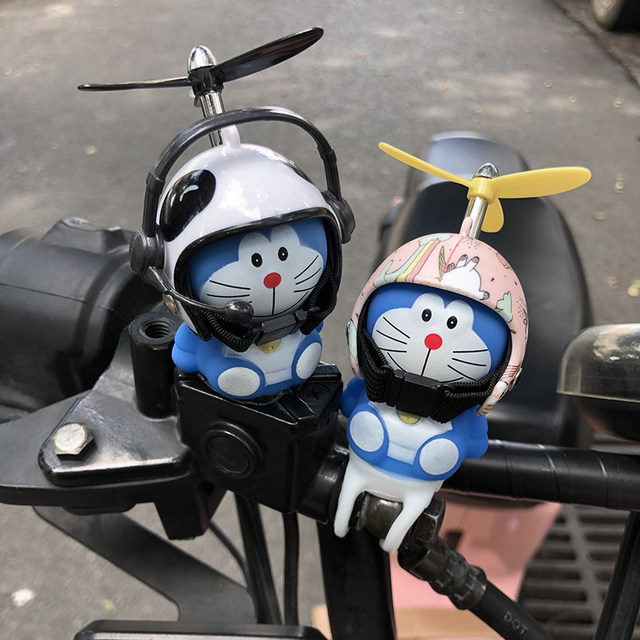 Doraemon Duck Helmet Bamboo Dragonfly Car Rearview Mirror Ornament ...