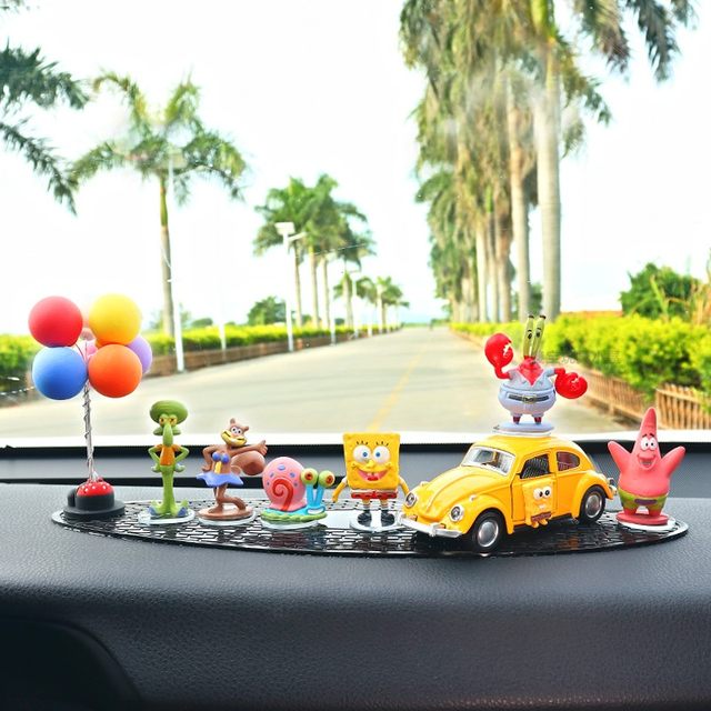 SpongeBob SquarePants Car Ornaments Cartoon Cute Car Interior ...