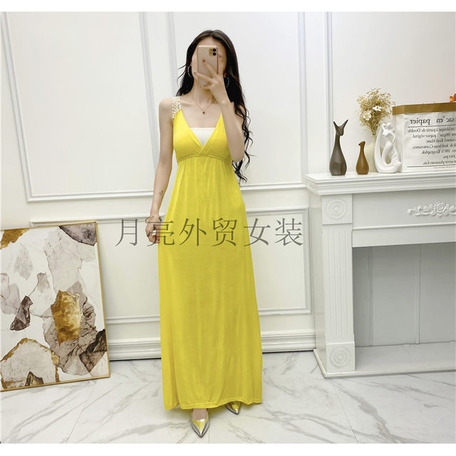 2021 Spring Women's Fresh vacation wind sexy deep V -neck tube top ...