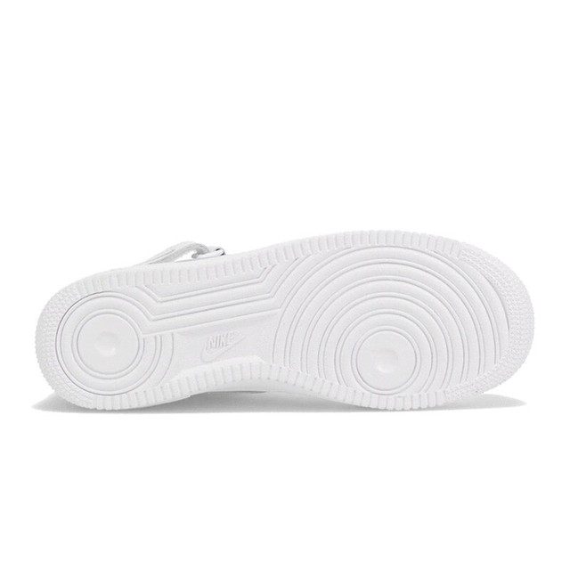 NIKE AIR FORCE 1 MID AF1 pure white Air Force One men's mid-top casual ...