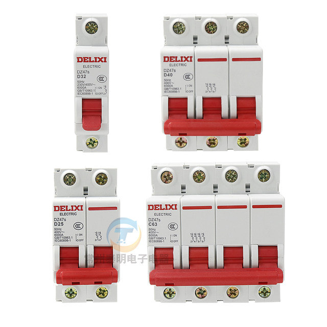 Delixi DZ47s air switch circuit breaker household dz47-60 air switch 1P2P3P16A20A32A63A