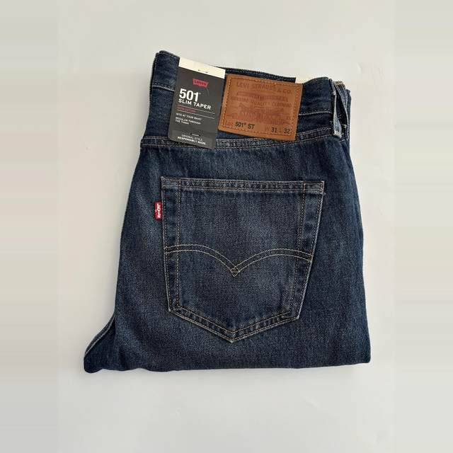 Spot Levi's/Levis thick section 501ST dark blue washed jeans mall same ...