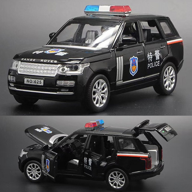 Land Rover Range Rover Model Alloy Police Car Six -driving Metal Iron ...
