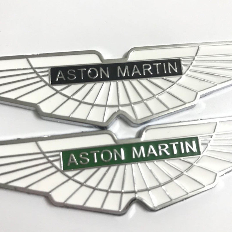 Aston Martin Car Metal Flight Label Set | Front, Rear, and Side Labels