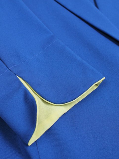 Claine's blue suit girl seven -point sleeve suit design sense niche in ...