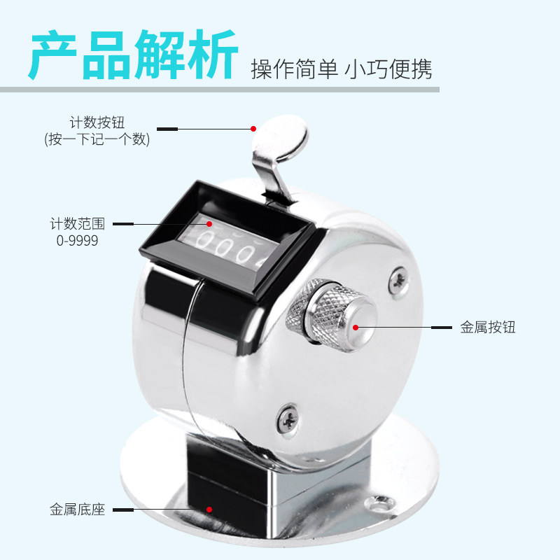 People Flow Counter Manual Mechanical Counter Passenger Flow Metal Hand ...