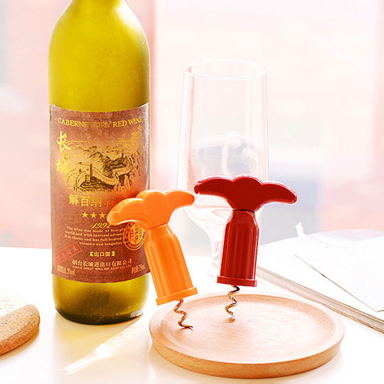 Red wine bottle opener, wine beer bottle opener, plastic screwdriver ...