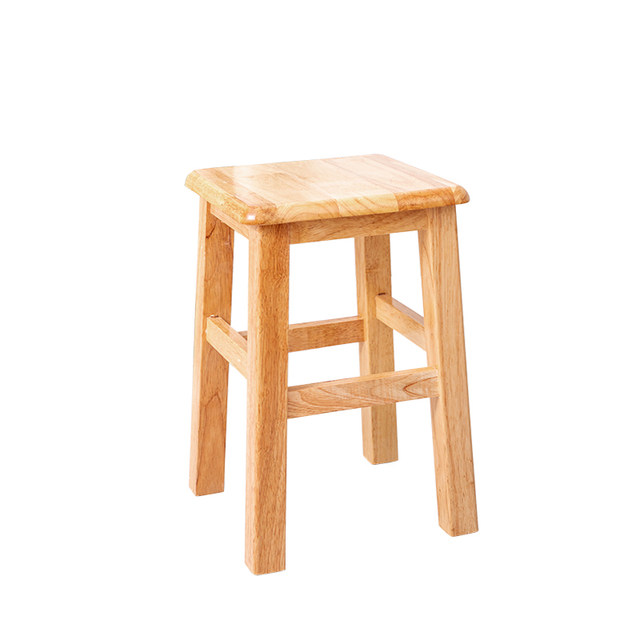 Solid wood square stool household bench simple Nordic square stool ...