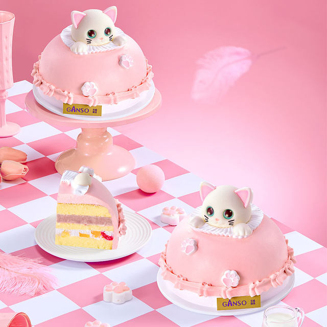 Yuanzu Meow Meow Planet Birthday Cake Fresh Milk Cute Double-layer ...