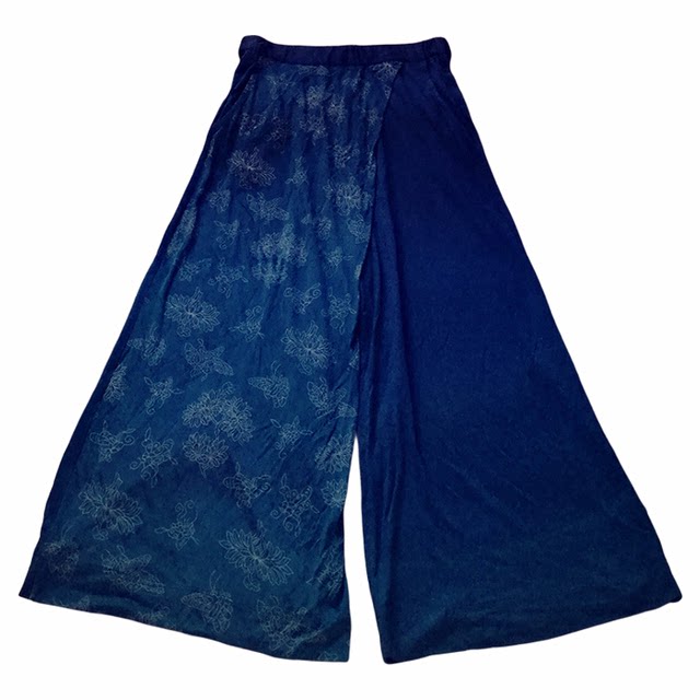 Thin knitted silk retro pattern, asymmetrical side placket design ...