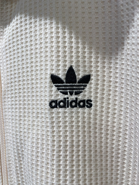 Adidas Clover men's and women's 2024 autumn new waffle stand-up collar ...