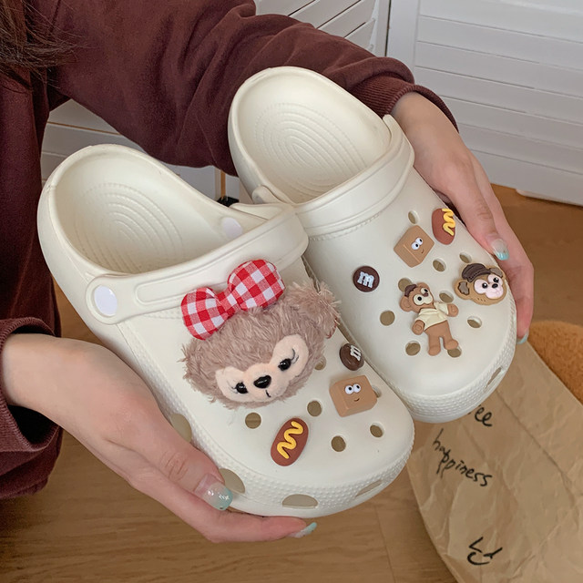 Eva fairy style cute accessories hole shoes women's summer outer wear ...