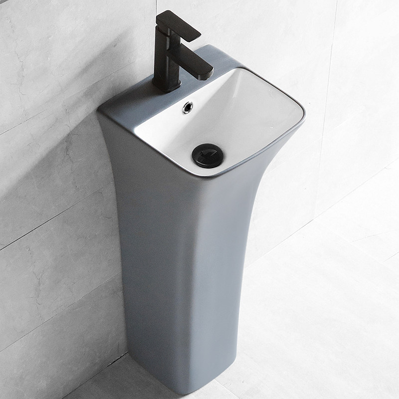 Weichen Seramik Yer Tipi Lavabo - Küçük Banyo/Balkon Lavabosu - 804a