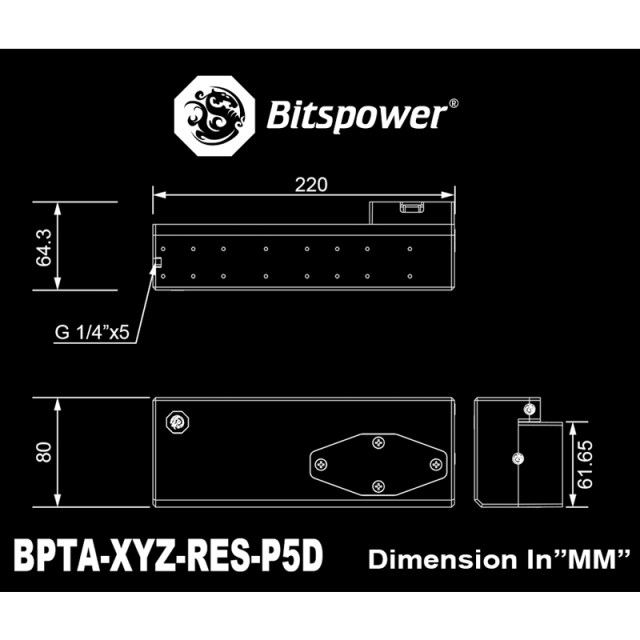 BITSPOWER BPTA pump box integrated flow meter water pump water tank high transparent version ...