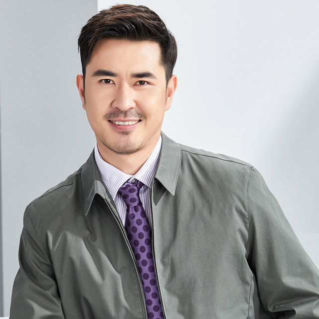 Hongdu cotton lapel single jacket men's spring and autumn jacket ...