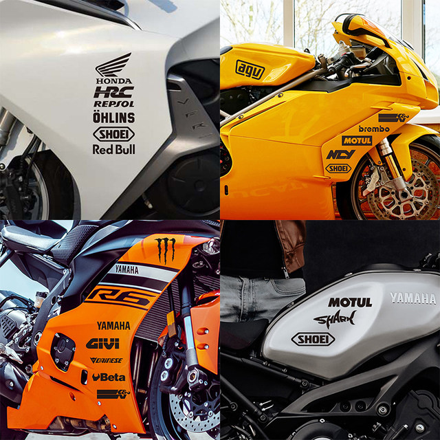 Motorcycle personalized stickers modified event sponsor logo ...