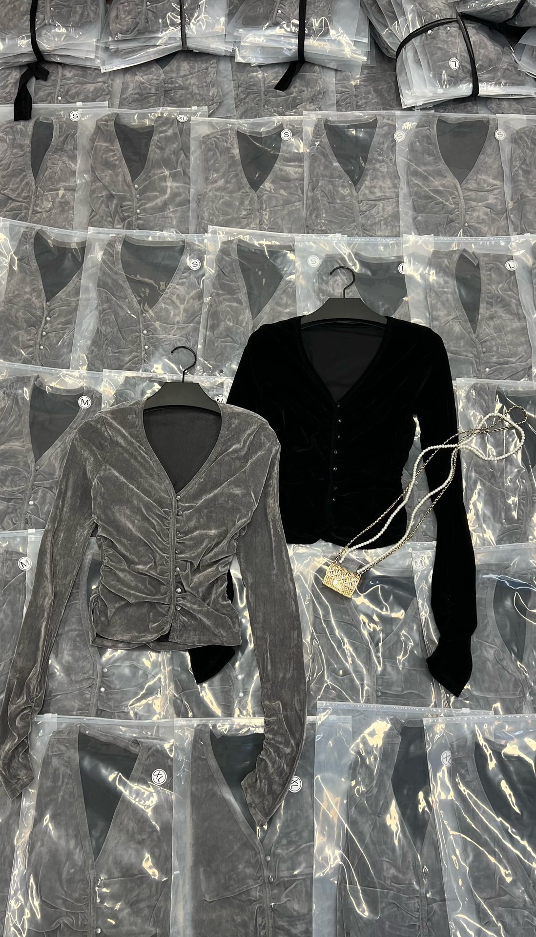 Japanese velvet folded top