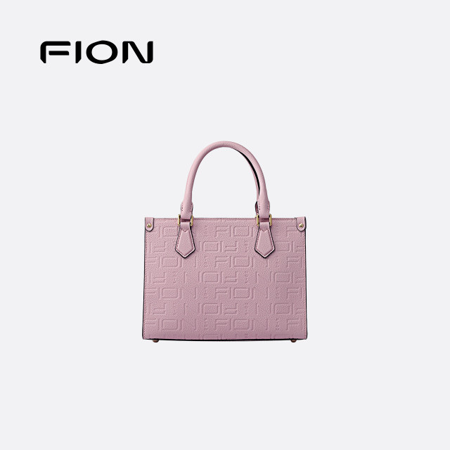 Fion/Fianne imprint series embossed genuine leather medium tote bag ...