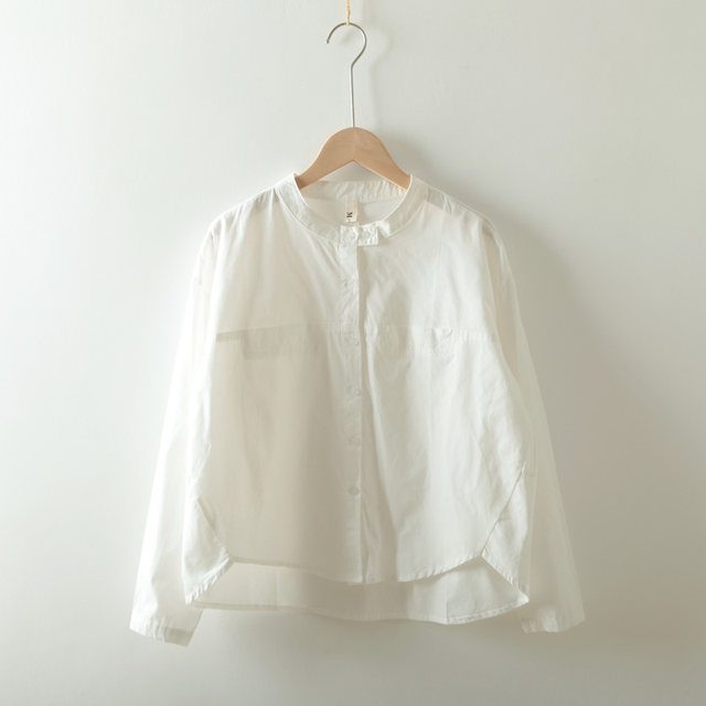 Women's new short stand collar and long sleeves versatile Korean style ...