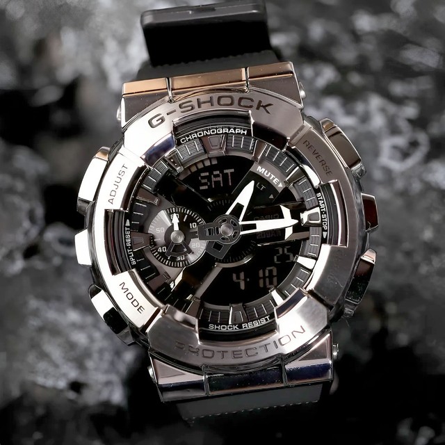Casio King Yibo same G-SHOCK metal sports black neon waterproof men's ...
