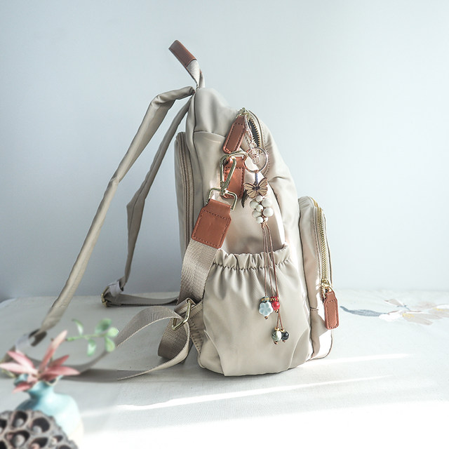 New 14-inch nylon Oxford backpack for leisure travel and commuting temperament literary and ...