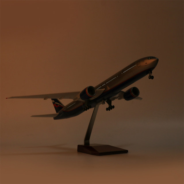 Aeroflot Boeing 777 simulated civil aviation aircraft model assembled ...