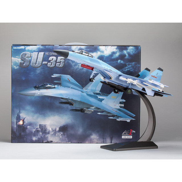1:48 Su-35 fighter jet SU35 alloy simulation aircraft model military ...