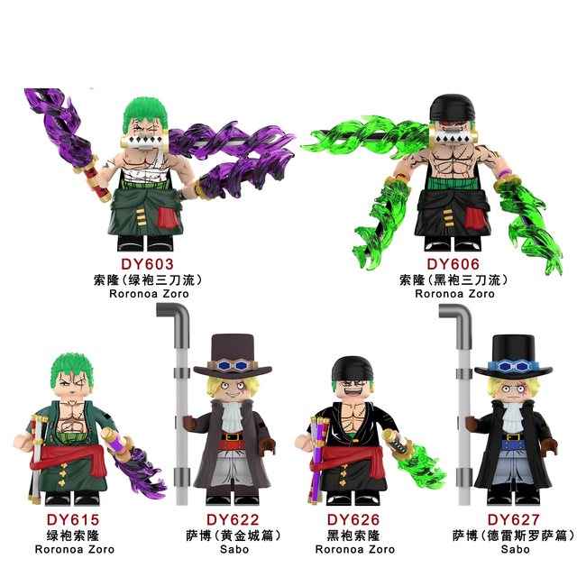 Compatible with LEGO anime One Piece building block minifigure three ...