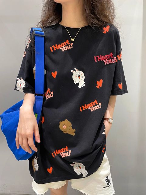 Authentic trendy brand A.D.Khal paper bag house pure cotton peach heart ...