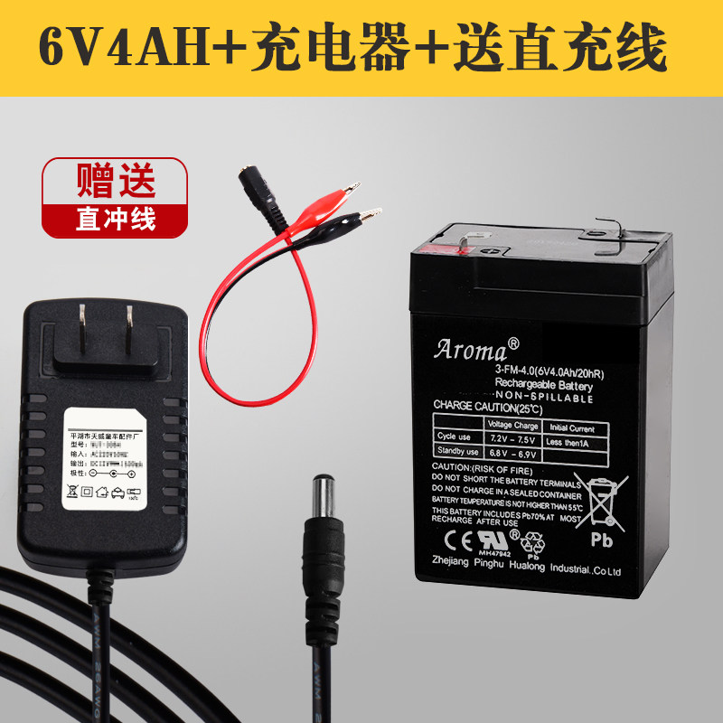 Aroma Hualong 3-FM-4 6V 4Ah Electric Toy Motorcycle Battery