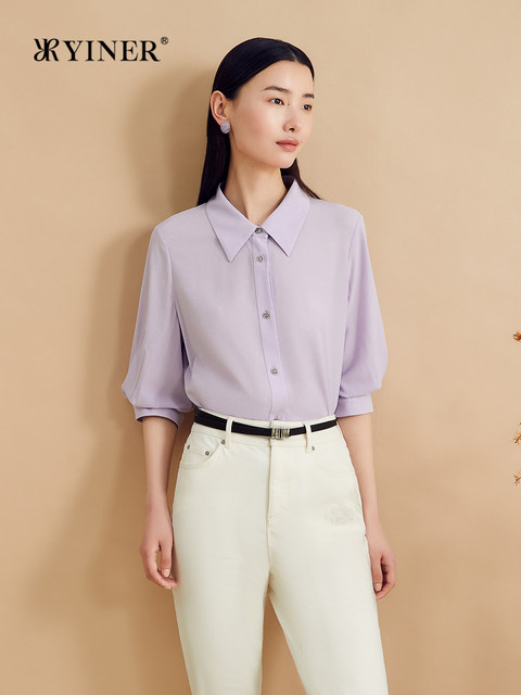 Yiner Yin'Er Women's Autumn 26mm Stretch Silk Bamboo Mulberry Silk ...