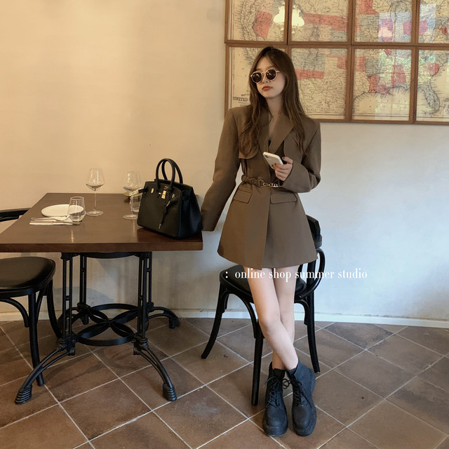 Xia Jia [Power Style Outfit] 2024 Early Autumn New Coffee Color Suit ...