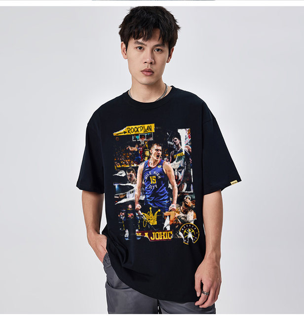 Rock plan American T -shirt Jameski Battler Jakili short -sleeved men