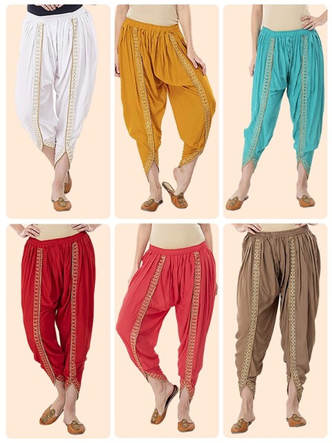 Indian ethnic style cotton silk embroidery Indian dance practice harem ...