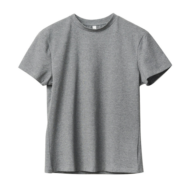 Ladies Pure Color T -shirt thin elastic bottom short -sleeved shirt ...