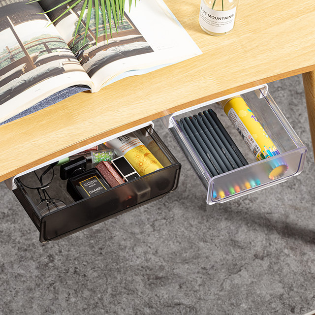 Invisible table drawer plastic storage box office artifact desk ...