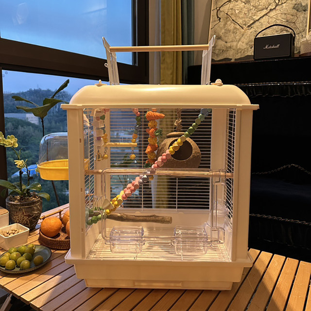 Bird cage parrot cage ecological transparent acrylic cage tiger peony ...