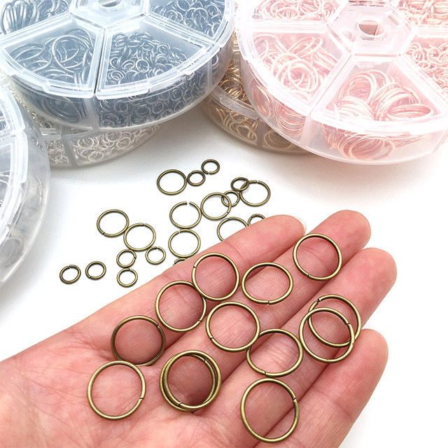 1010pcs single ring open ring jump ring iron ring boxed diy handmade ...