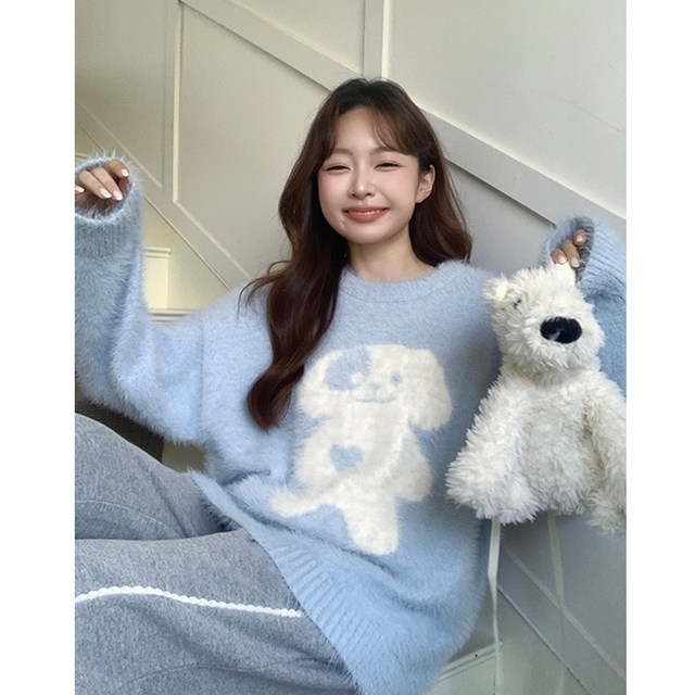 Loyal Dog Little Baba -shaped homemade imitation mink velvet sweater ...