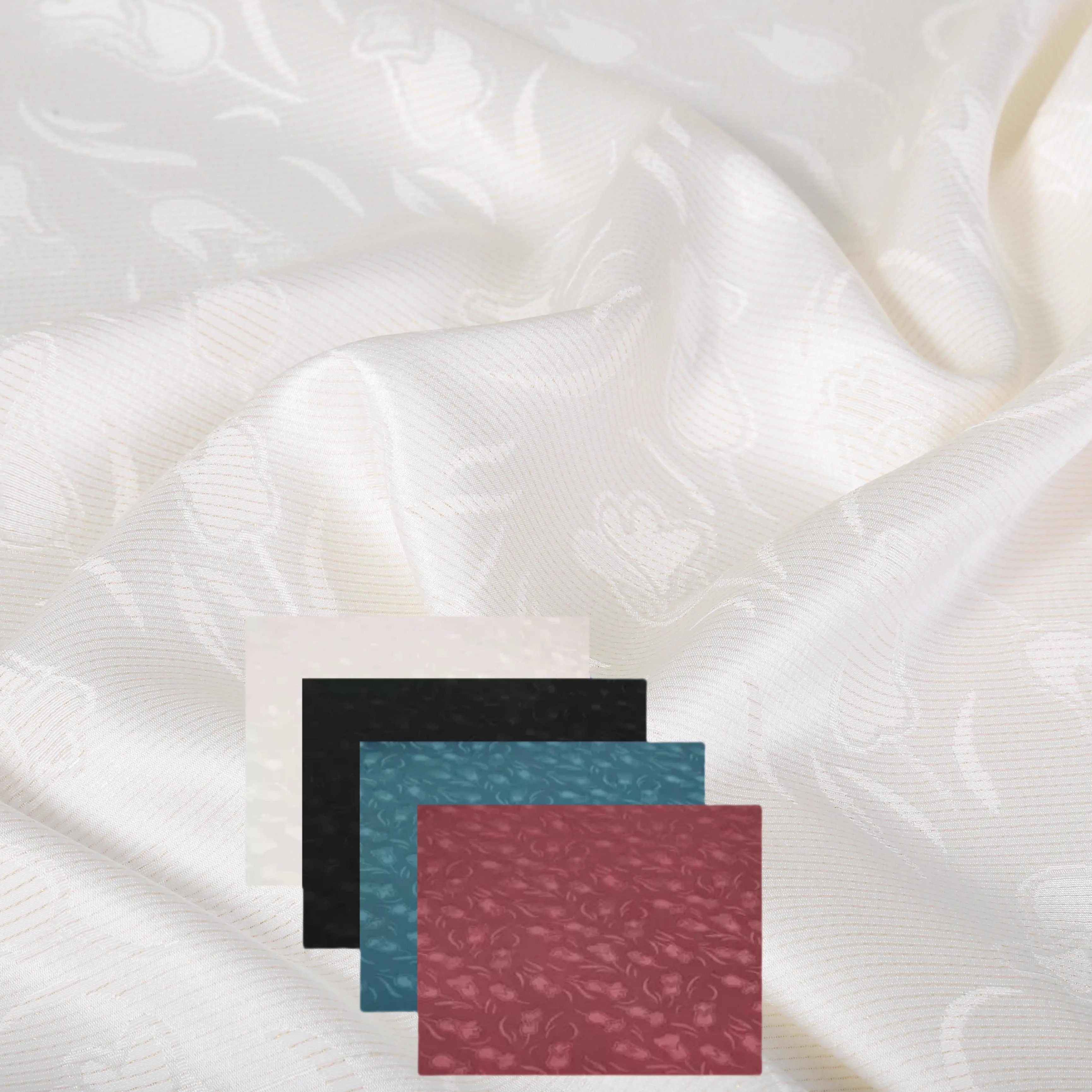 Jinluofang Jintong Tulip Floral Mulberry Silk Jacquard Fabric
