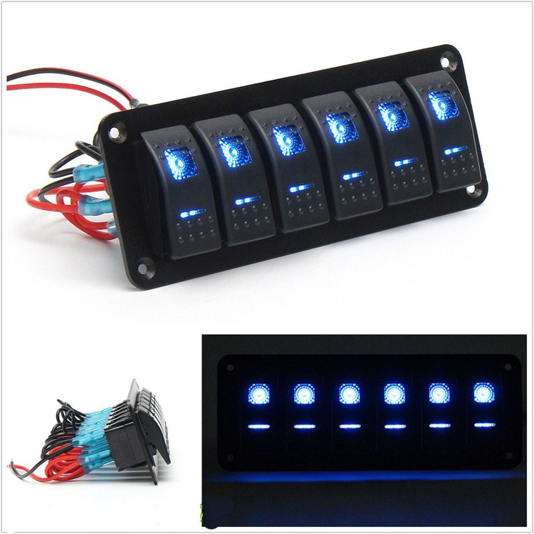 Car modification switch panel ship RV cockpit switch panel cigarette ...