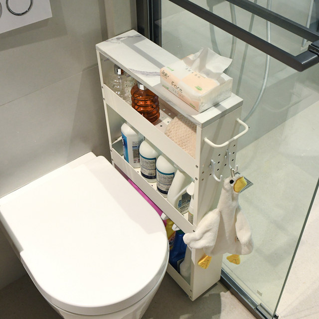 Bathroom slit storage cabinet toilet side slit storage rack toilet ...