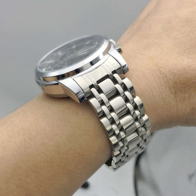 Watch strap steel strap watch chain men's butterfly buckle stainless ...