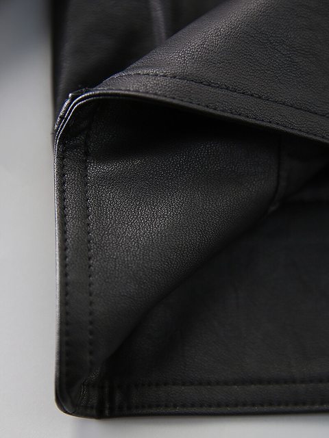 VK2024 new spring and autumn style PU leather jacket with diagonal ...