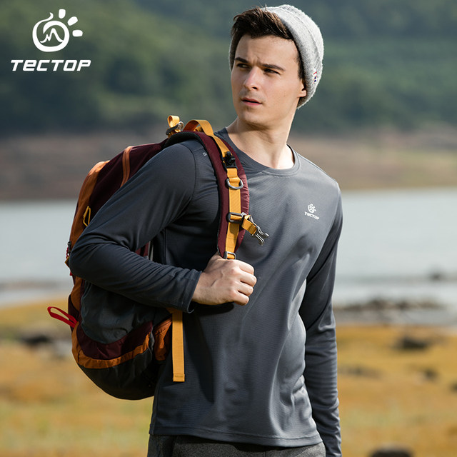 Tectop/Top outdoor fast -drying men's long -sleeved thin sports quick ...