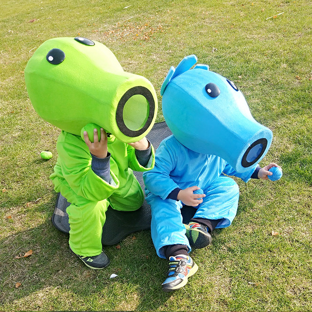 Plants vs. Zombies doll costume Halloween cos children show pea ice ...