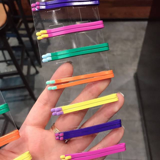 South Korea's Dongdaemun same style color dripping oil one-word clip ...